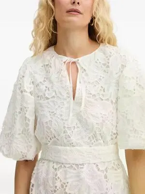 SILVIAN HEACH Guipure-lace Belted Mini Dress