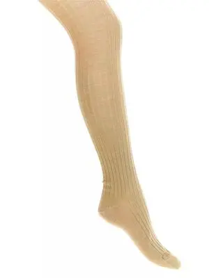 JIL SANDER Ribbed-knit Tights - Neutrals