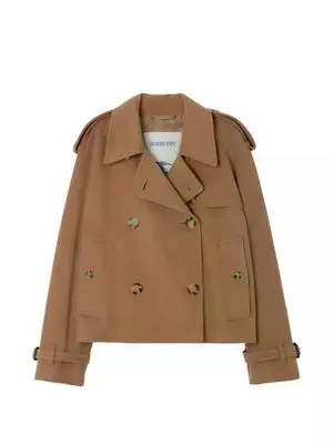 Burberry Cropped Cashmere Mayfair Trench Jacket