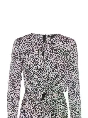 Maje Leopard-print Cut-out Dress