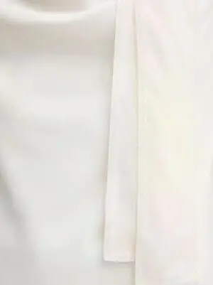 Sisley Pussy-bow Sleeveless Blouse - White