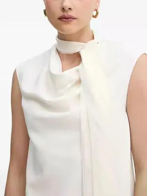 Sisley Pussy-bow Sleeveless Blouse