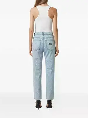 Philipp Plein Straight-fit Distressed Denim Jeans