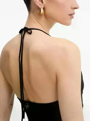 SILVIAN HEACH Halterneck Ruched Maxi Dress