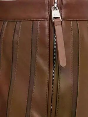 SILVIAN HEACH Manny Pleated Faux-leather Mini Skirt