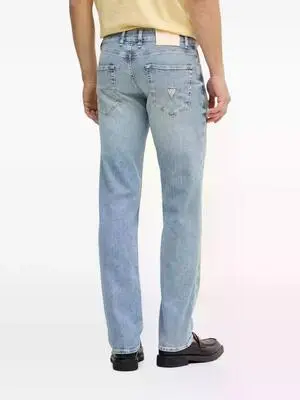 Guess Logo-patch Straight-leg Jeans