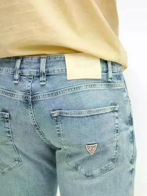 Guess Logo-patch Straight-leg Jeans