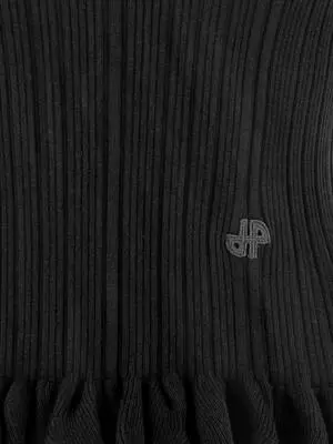PATOU Ruffled Ribbed-knit Sweater