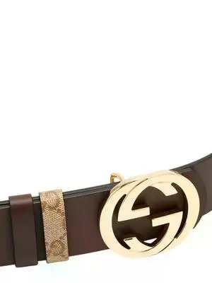 Gucci Reversible Belt With Interlocking G-buckle - Neutrals