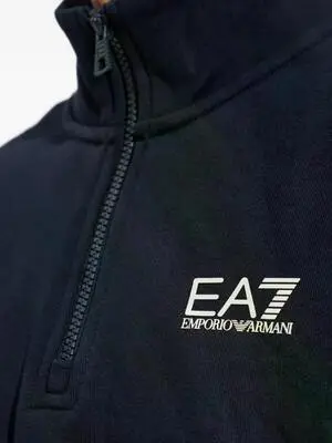 EA7 Logo-print Half-zip Sweatshirt