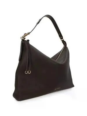 Etro Logo-lettering Grained-leather Shoulder Bag