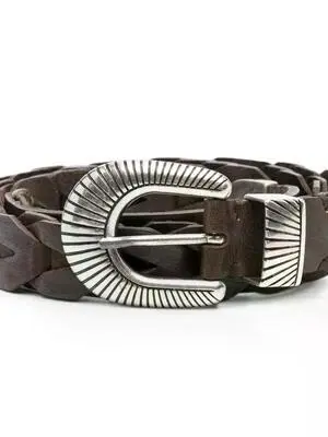 GOLDEN GOOSE Juno Woven Leather Belt