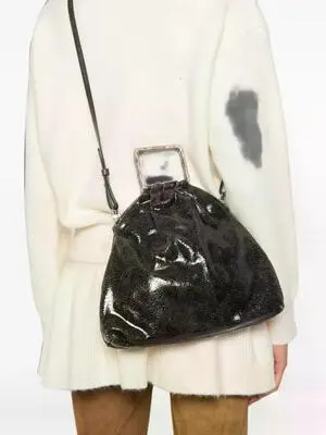 AUTENTICA 504 Medium Crinkled-effect Frame Pouch