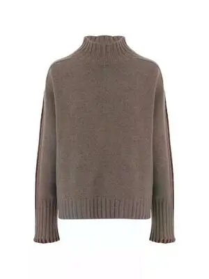 OLIVER LATTUGHI Stripe-detail Cashmere Sweater