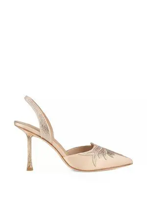 KAT MACONIE Karina Crystal-embellished Slingback Pumps