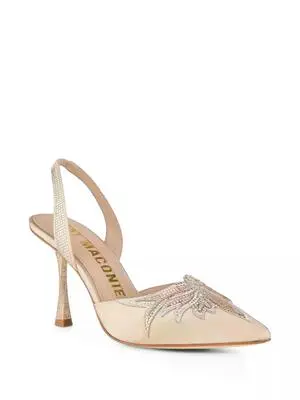 KAT MACONIE Karina Crystal-embellished Slingback Pumps