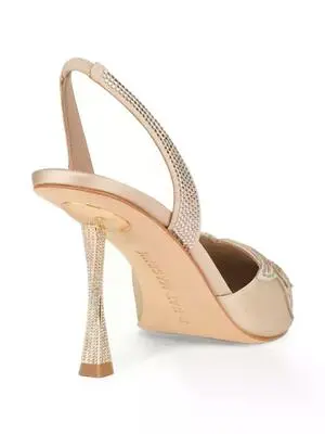 KAT MACONIE Karina Crystal-embellished Slingback Pumps