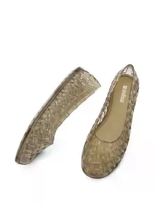 Melissa Possession Woven-effect Ballet Flats - Neutrals