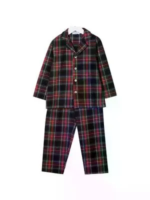 SIOLA Tartan-print Pajamas - Black