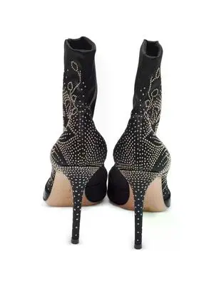 GIANVITO ROSSI Flore Crystal-embellished Ankle Boots
