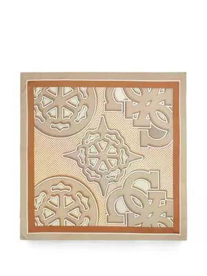 Guess 4g Peony Logo-pattern Scarf - Neutrals
