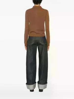 I BLUES Button-up Collared Cardigan