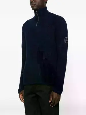 MURPHY&NYE Ribbed-knit Quarter-zip Sweater
