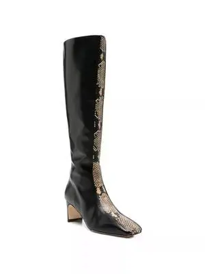 AeydĒ Snakeskin-effect Panelled Boots