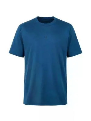 C.P. COMPANY Logo-print Raglan-sleeve T-shirt - Blue