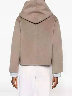 Maje Hooded Single-breasted Coat