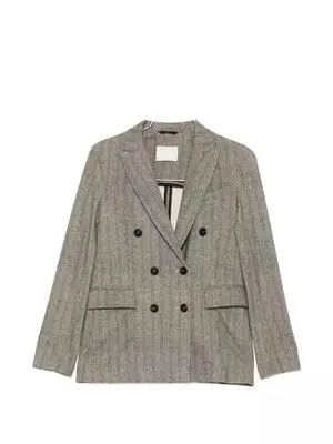 CIRCOLO 1901 Herringbone-pattern Double-breasted Jacket