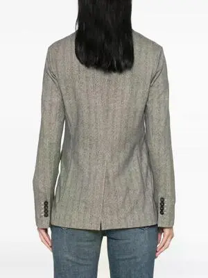 CIRCOLO 1901 Herringbone-pattern Double-breasted Jacket