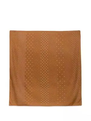 Destin Polka-dot Wool Scarf - Brown