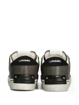 CRIME LONDON Distressed-effect Panelled Sneakers