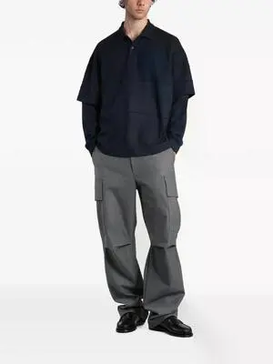 DARKPARK Zack Layered-sleeve Panelled Polo Shirt