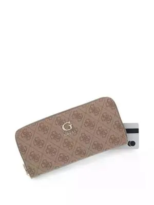 Guess Monogram-print Zip-around Wallet