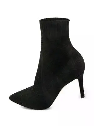 GIANVITO ROSSI Fiona Knit Ankle Boots - Black