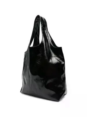 A.p.c. Logo-print Patent-finish Tote Bag