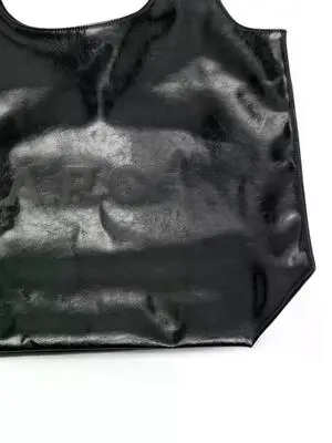 A.p.c. Logo-print Patent-finish Tote Bag