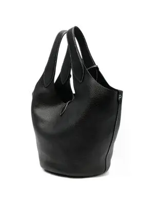 Polo Ralph Lauren Logo-embroidered Pebbled-leather Tote Bag