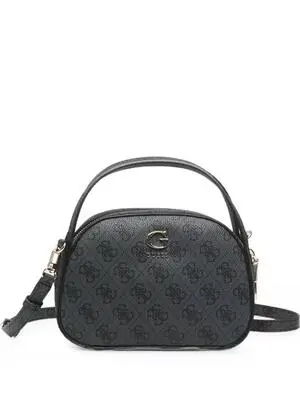 Guess Coleen Monogram-print Logo-plaque Tote Bag - Grey