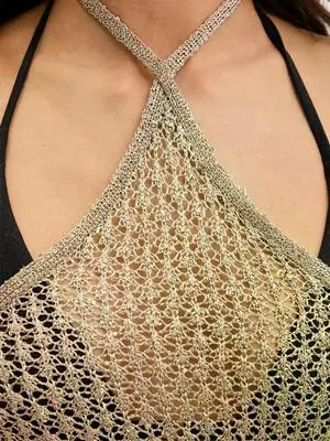Guess Crocheted Lurex Mini Dress