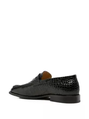 Our Legacy Croc-effect Leather Loafers