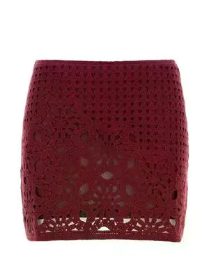 FRAME Postcard Crochet-knit Mini Skirt