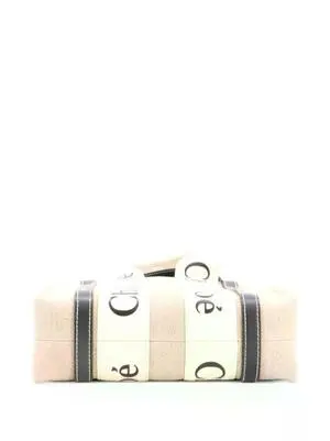 Chloé Woody Canvas With Leather Small Tote Bag - Black
