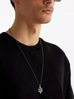 OBSIDIAN Endless Knot Necklace