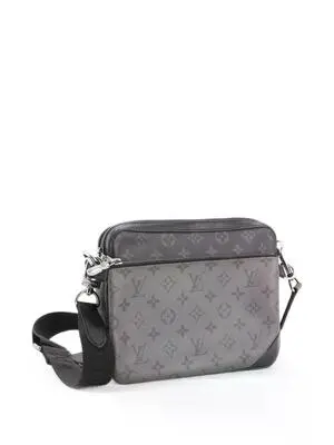LOUIS VUITTON Trio Messenger Bag Reverse Monogram Eclipse Canvas Crossbody Bag - Black