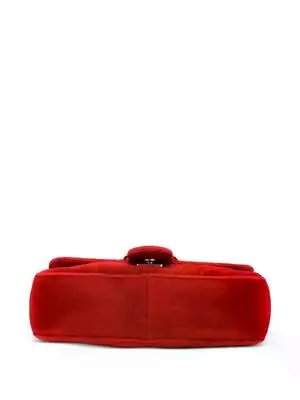 GUCCI Gucci GG Marmont Flap Bag Matelassé Velvet Mini Shoulder Bag