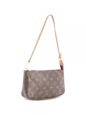 LOUIS VUITTON Monogram Canvas Pochette Accessoires Nm Clutch Bag - Brown