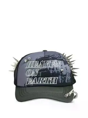 EREHWON The Dystopia Stud-embellished Trucker Cap - Black